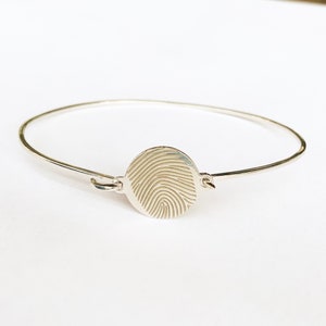 Personalized Fingerprint Jewelry, Bracelets for Women, Bangle Bracelet ...