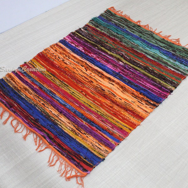 Rag Rug Runner - Etsy