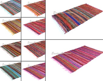 Chindi Rug Area Rag Rug Home Decor Bohemian Large Indian Carpet Floor ...