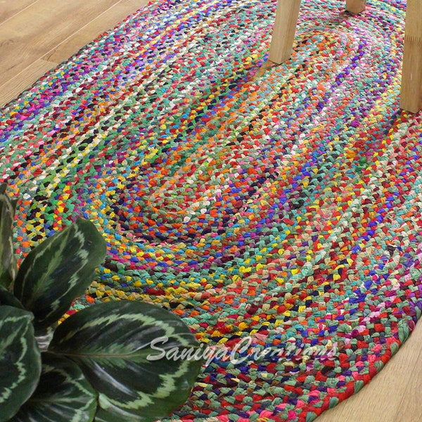 Colorful Braided Rug - Etsy