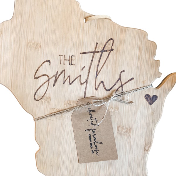 Bamboo State Cutting Board - Etsy