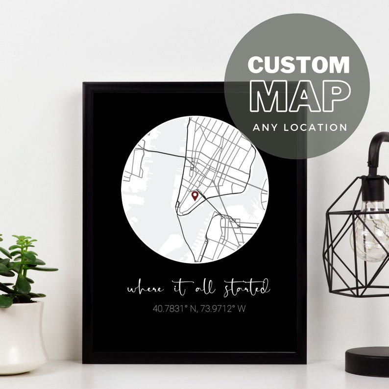DIGITAL DOWNLOAD Custom Map Personalized Map City Map | Etsy
