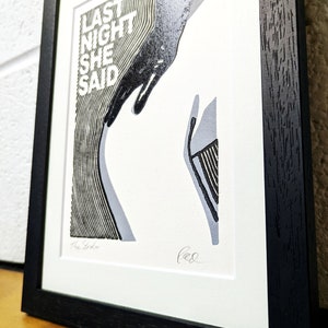 Last Night Original Lino Print - Etsy