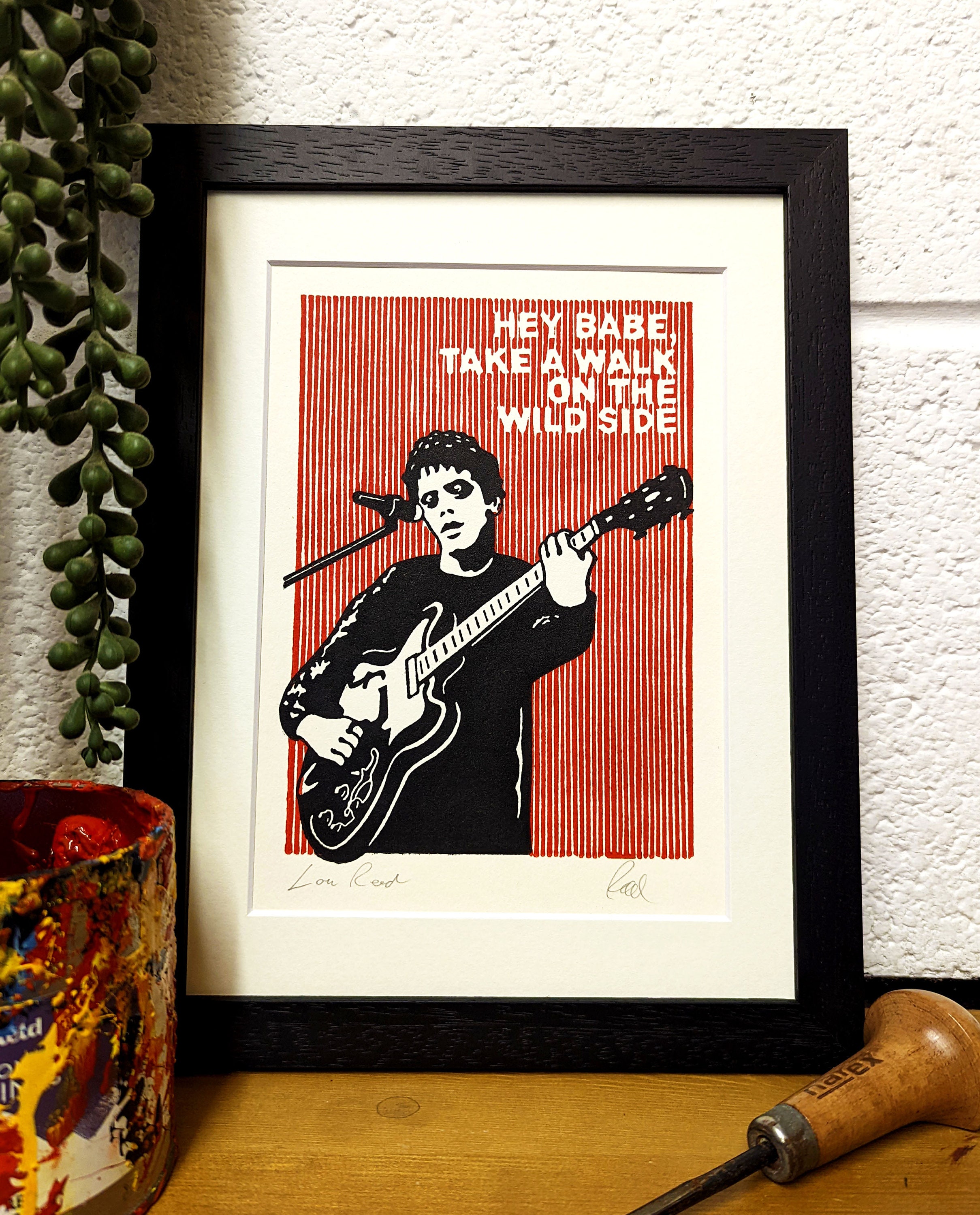 Lou Reed Original Lino Print - Etsy UK