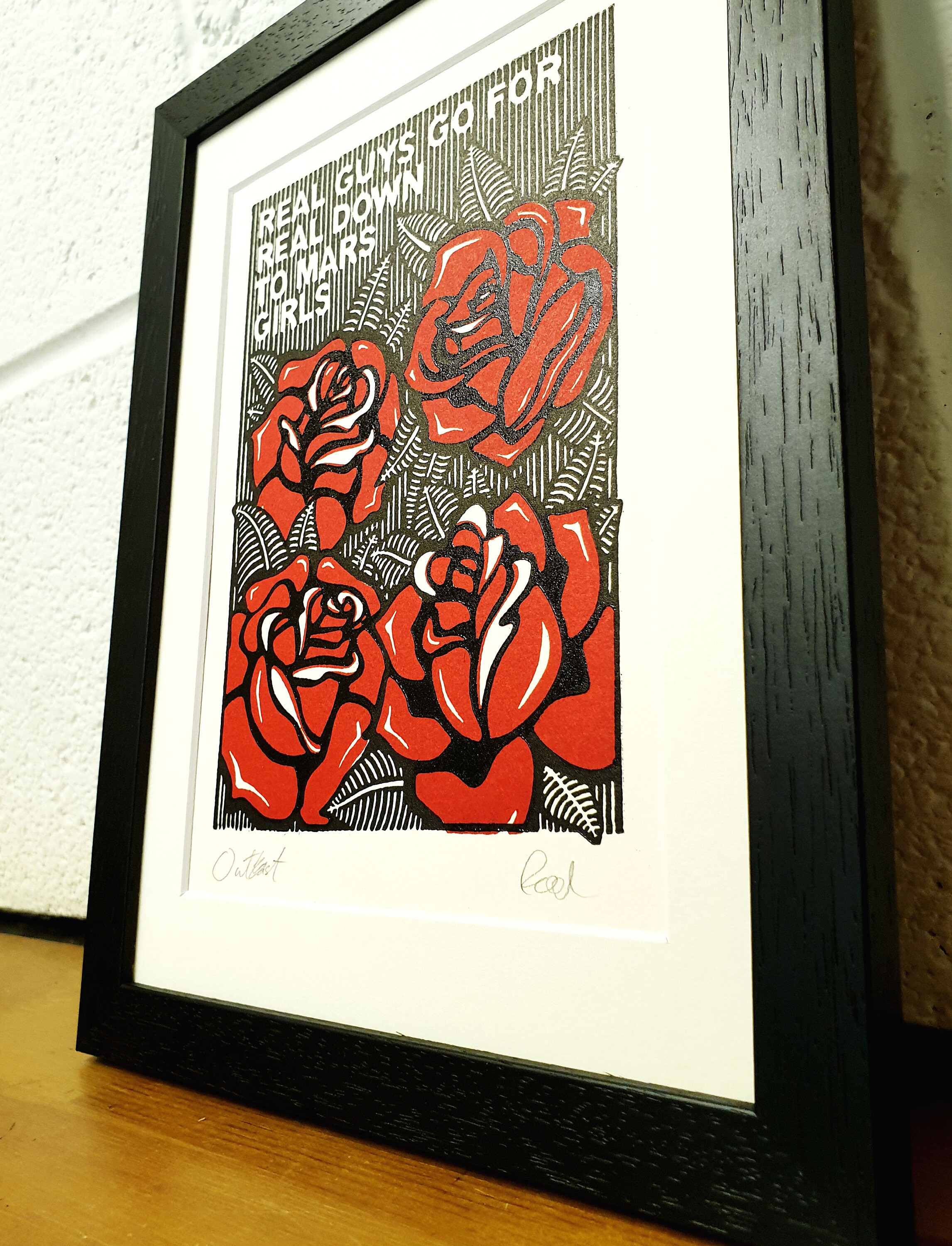 Outkast Roses Lino Print - Etsy