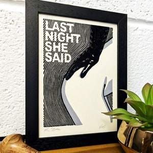 Last Night Original Lino Print - Etsy