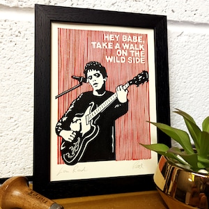 Lou Reed Original Lino Print - Etsy UK