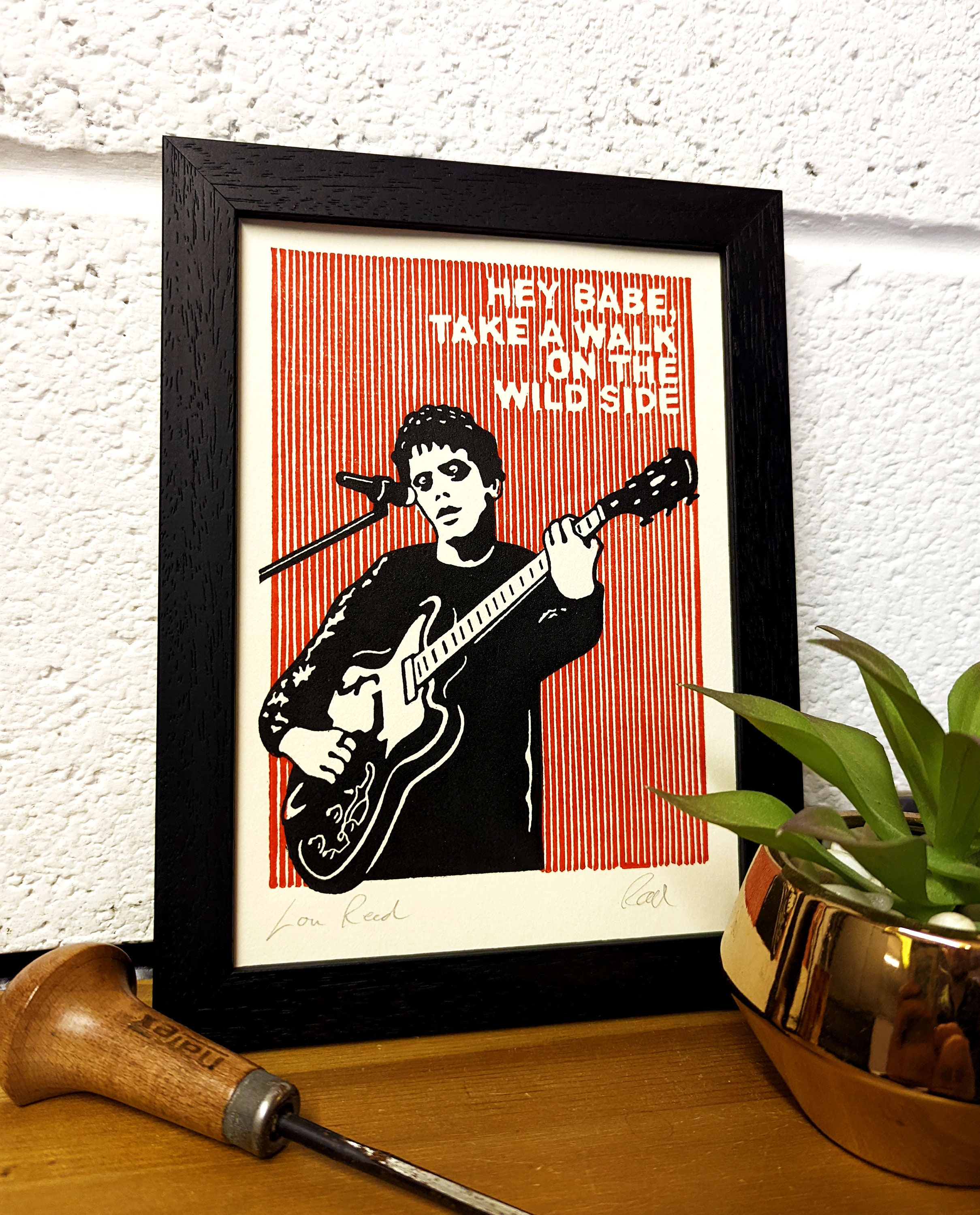 Lou Reed Original Lino Print - Etsy UK