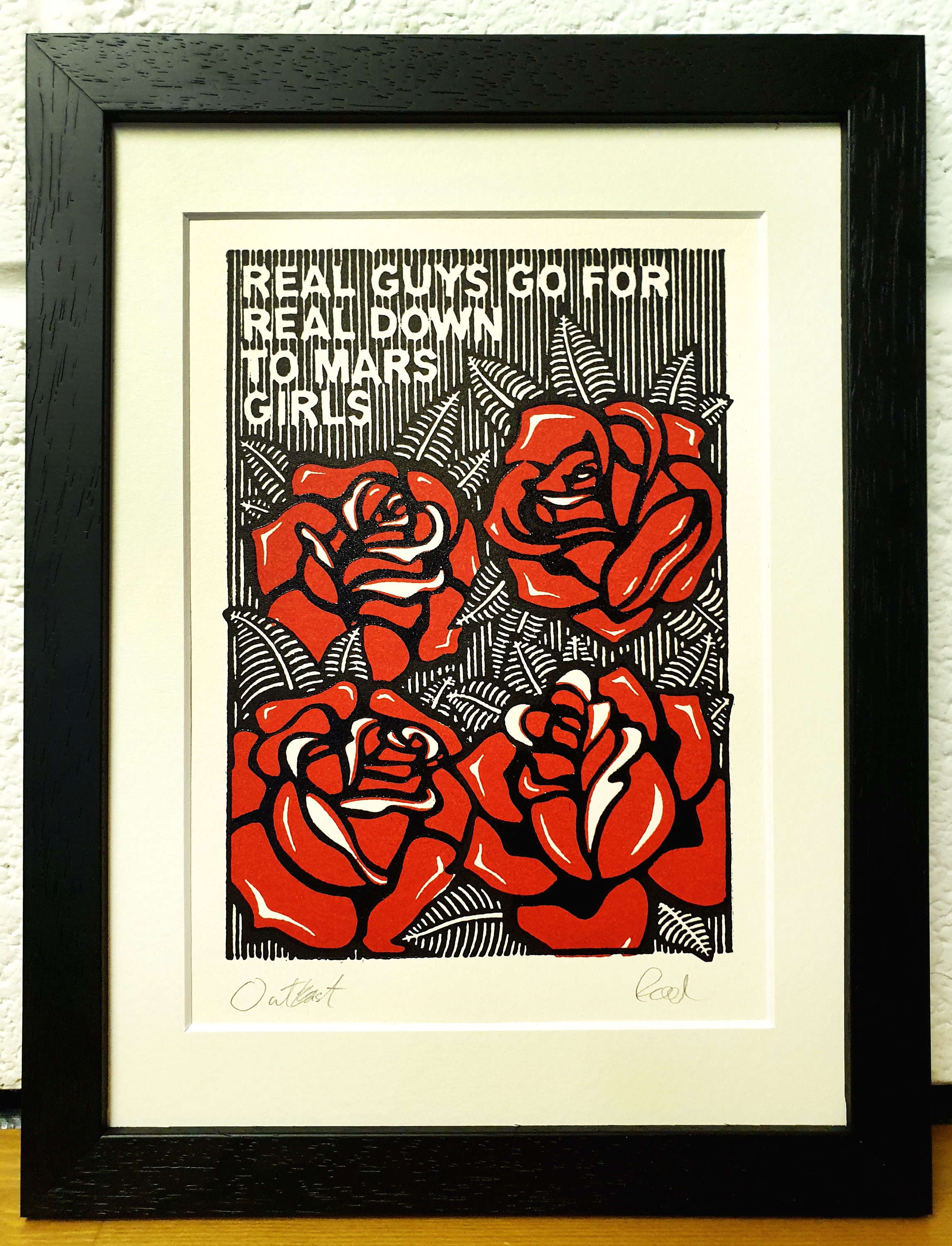 Outkast Roses Lino Print - Etsy