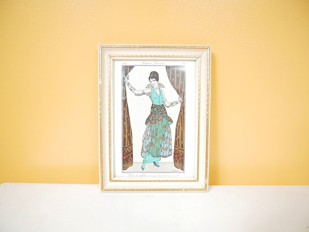 Art Deco Framed Fashion Plate Costumes Parisiens 184 - Etsy