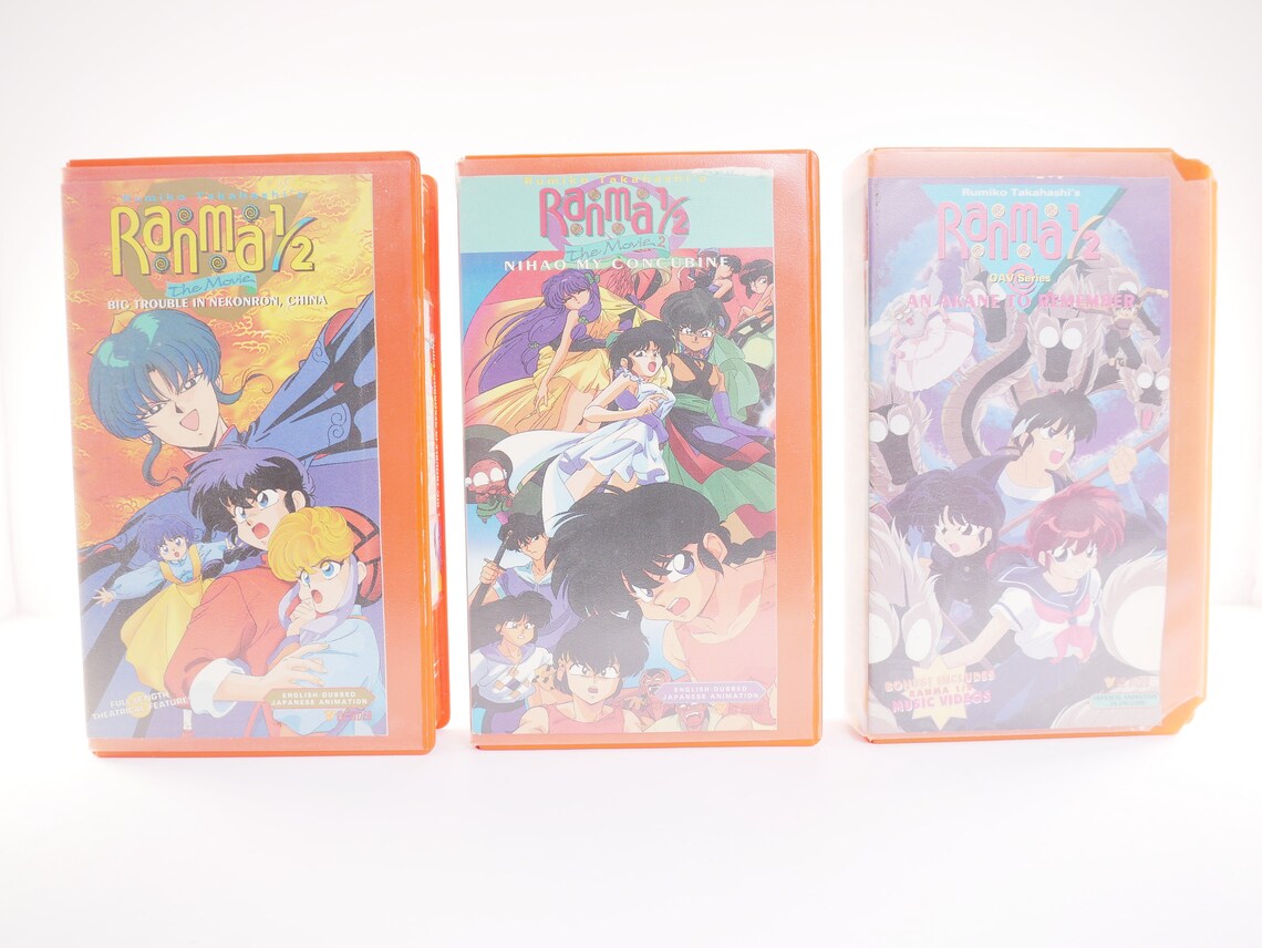 Ranma 1/2 Dubbed Oavs and Movies on VHS Tape | Etsy