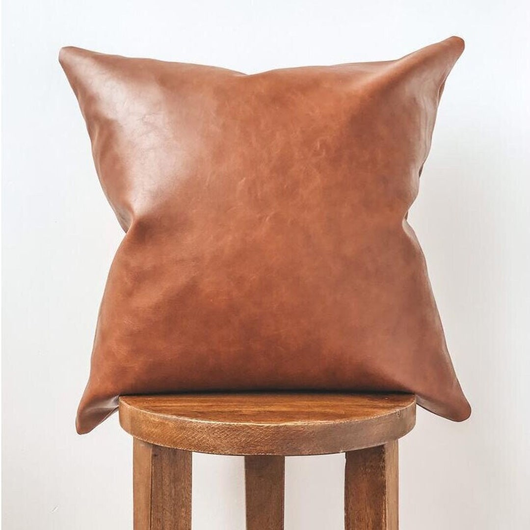 Pure Lambskin Leather Cushion Cover Lambskin Pillow Cover Sofa Cushion ...