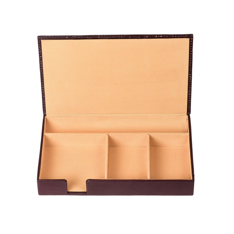 Genuine Leather Desk Organizer Valet Tray Office Decor - Etsy