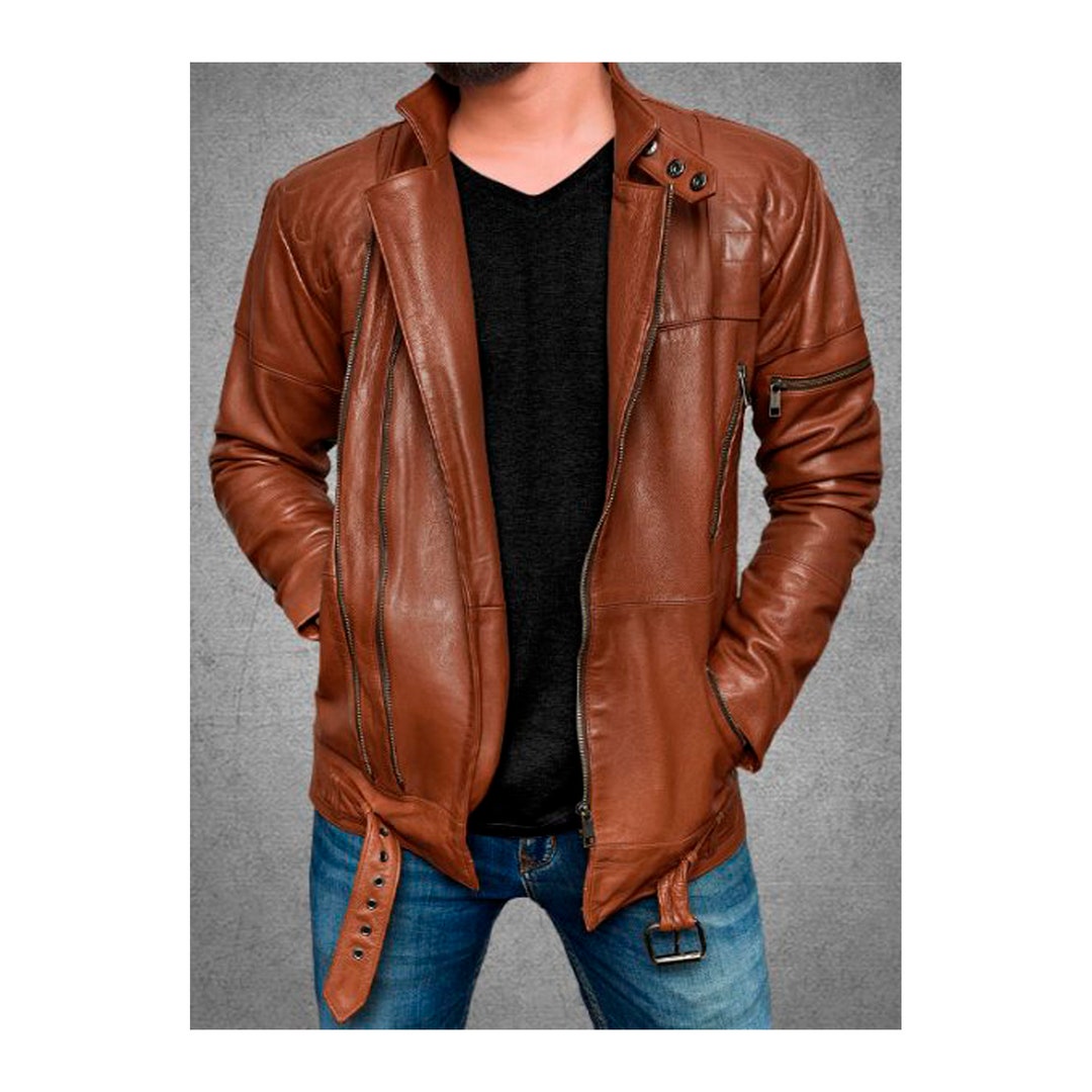 LINDSEY STREET Customized Mens Leather Jacket Cruiser Leather Jacket ...