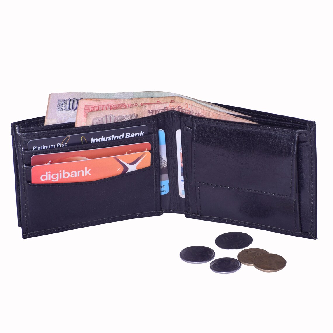 Genuine Buff Leather Wallet for Men Leather Money Purse Credit - Etsy