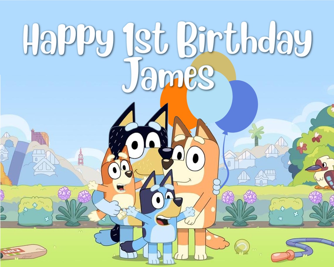 Bluey Birthday Welcome Sign Etsy
