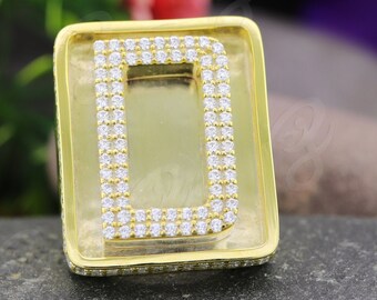 Diamond Letter D Ring - Etsy