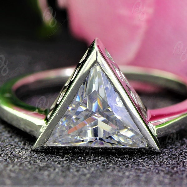 Trillion Cut Ring - Etsy