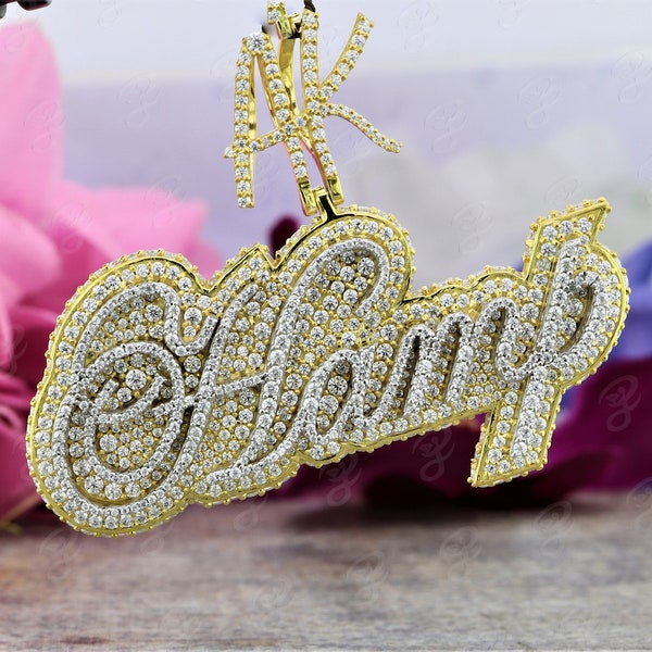 Iced Out Name Necklace - Etsy