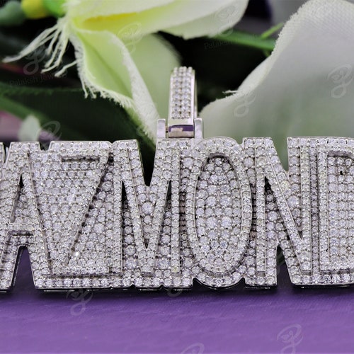 2 Custom Name/number Pendant Brand Logo Hip Hop - Etsy