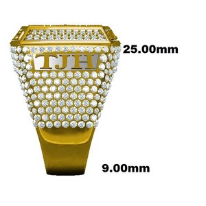 Championship Ring Hip Hop Customize Trendy Design Silver Ring Brand ...