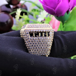 Championship Ring Hip Hop Customize Trendy Design Silver Ring Brand ...