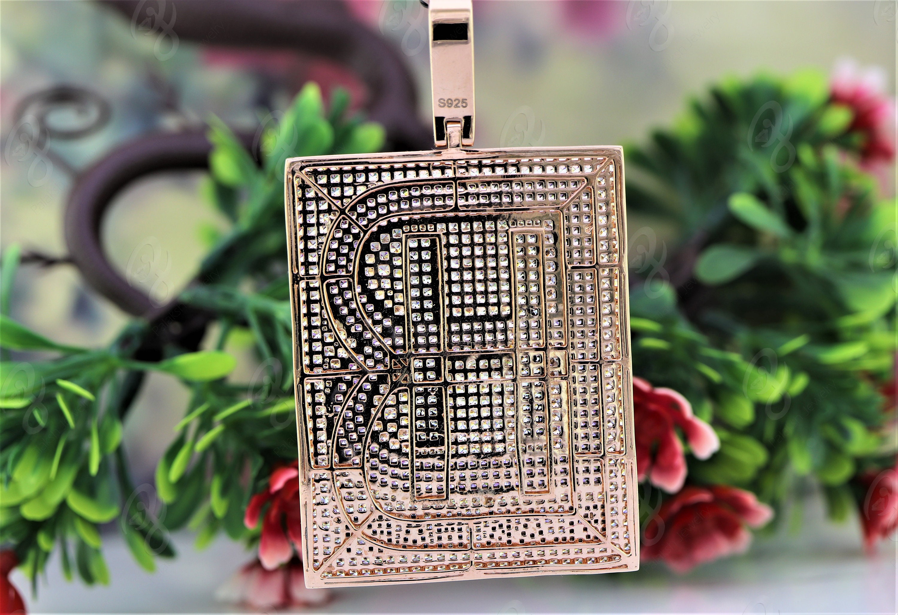 Rectangular Shape Customize Logo With Name White & Pink Cubic | Etsy