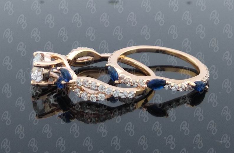 14KT Solid Rose Gold Best Duet or Dual or Wedding - Etsy