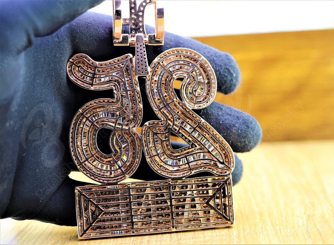 25th Anniversarycustom Name/number Pendanthip Hop | Etsy