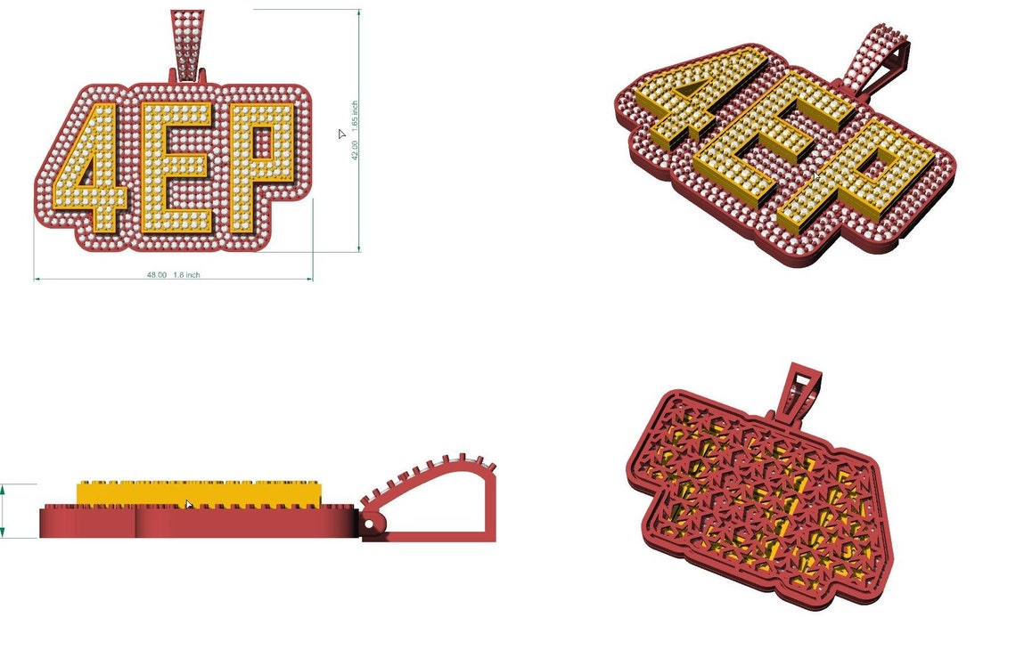 4EP Gold Finish White and Rose Gold Two Tone Personalized | Etsy