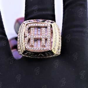 Championship Ring Hip Hop Customize Trendy Design Silver Ring Brand ...