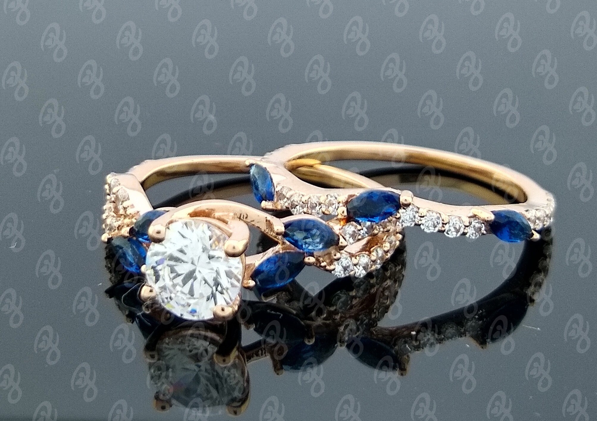 14KT solid Rose gold best duet or dual or wedding | Etsy