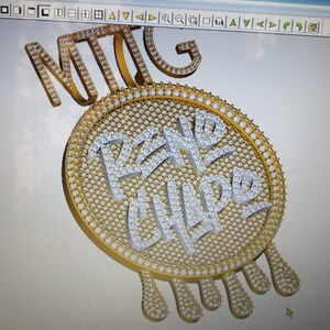 2.0 Round Dripping Iced Out Hip Hop Pendant Dual Tone - Etsy