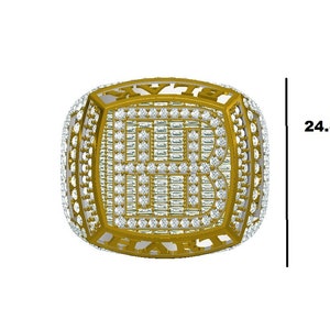 Championship Ring Hip Hop Customize Trendy Design Silver Ring Brand ...