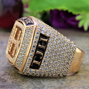 Championship Ring Hip Hop Customize Trendy Design Silver Ring Brand ...
