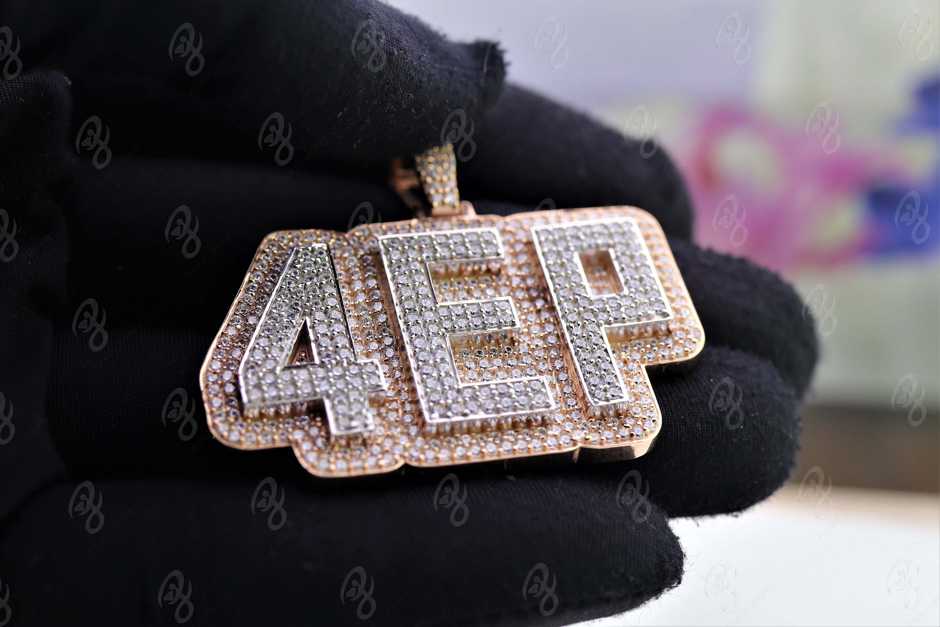 4EP Gold Finish White and Rose Gold Two Tone Personalized | Etsy