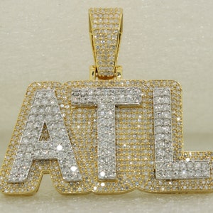 1.6 ATL Customize Any Letter Symbol/name/number Hip Hop Pendant ...