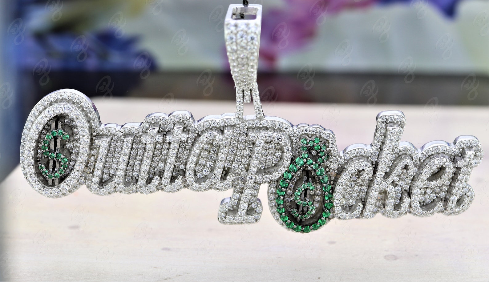 Money Bag and Dollar Sign With Green Diamond Font Art Hip-hop - Etsy