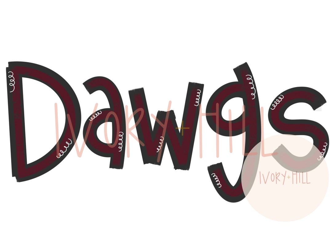 Dawgs - Mississippi State Bulldogs Maroon and Grey Printable Digital ...