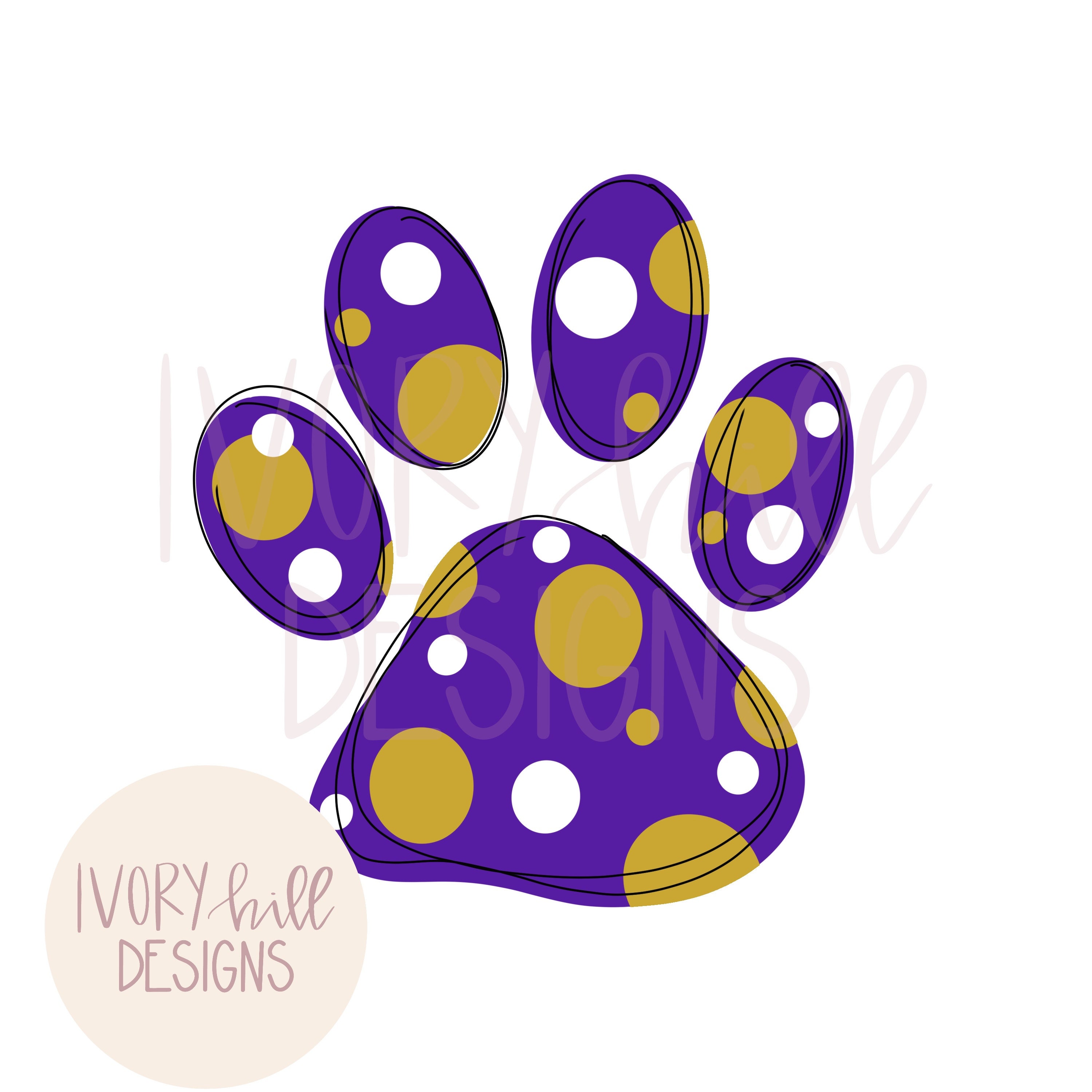 Purple Tiger Paw Logo