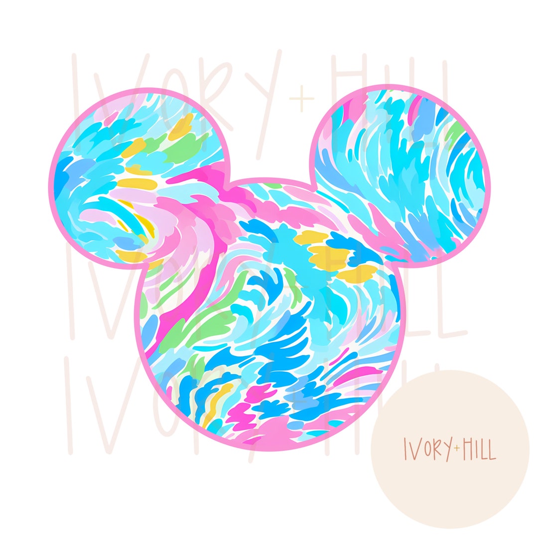 Preppy Pink Blue Summer Pink Mouse, Png and Digital Design for ...
