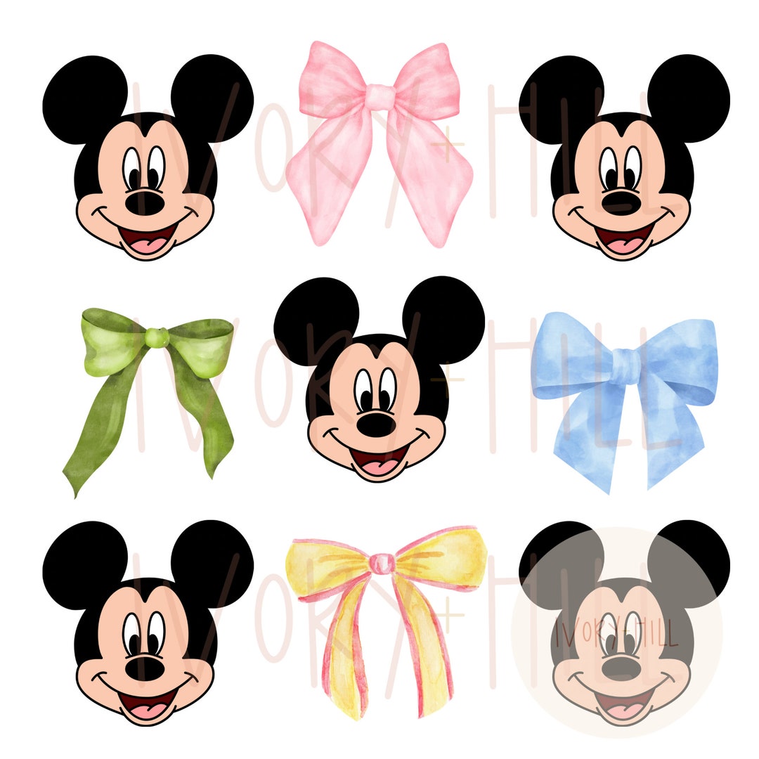 Mouse Coquette Bows Digital Design and Png for Sublimation and Inkjet ...