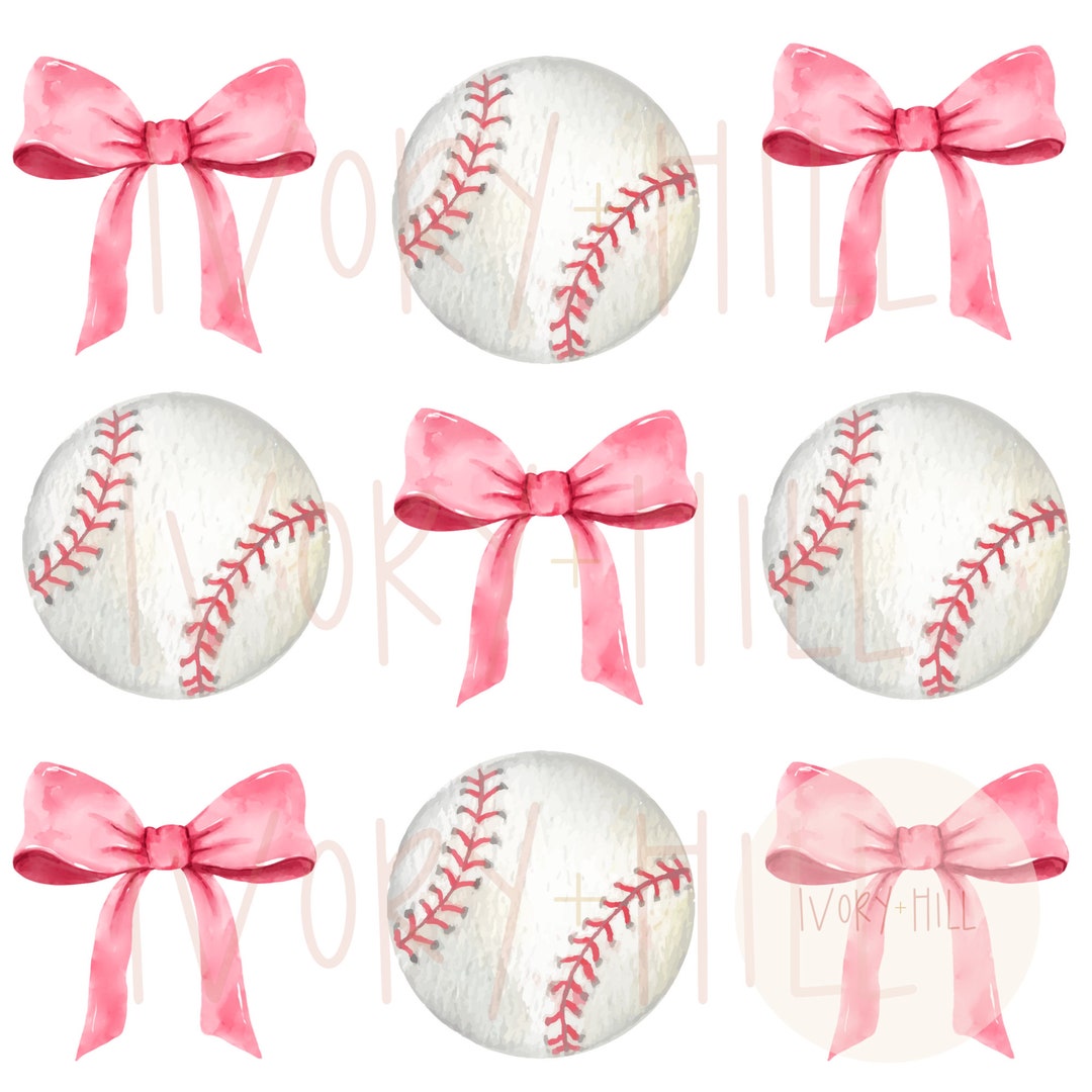 Pink Coquette Baseball Bows PNG, Digital Designs for Sublimation - Etsy