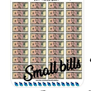 Mini Cash Stickers - Etsy