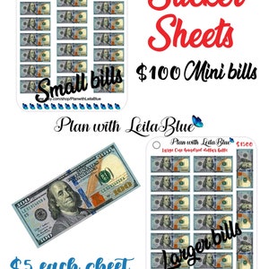 Mini Cash Stickers - Etsy