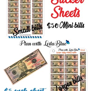 Mini Cash Stickers - Etsy