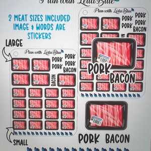 Pork Packaged Meat Sticker Sheets - Etsy