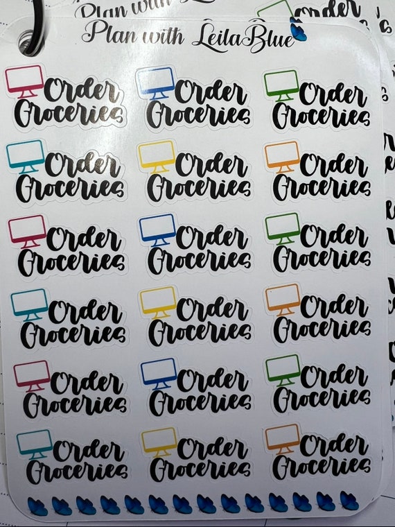 Order Groceries Stickers - Etsy