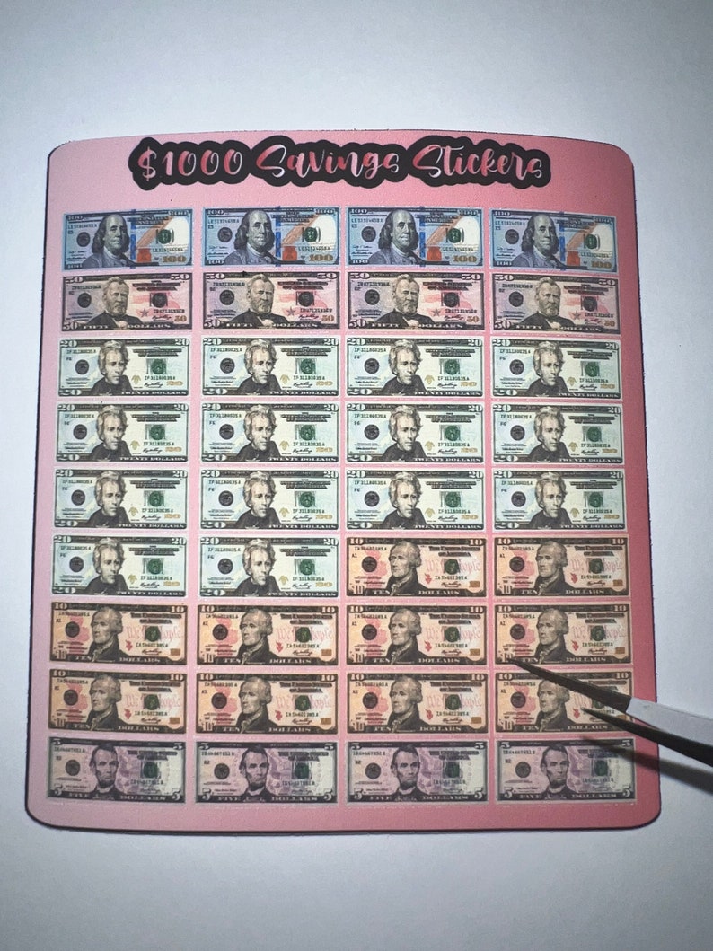 Mini Cash Savings Challenge 1000 Mix - Etsy
