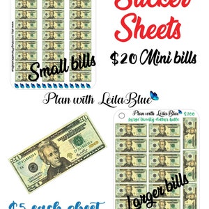 Mini Cash Stickers - Etsy